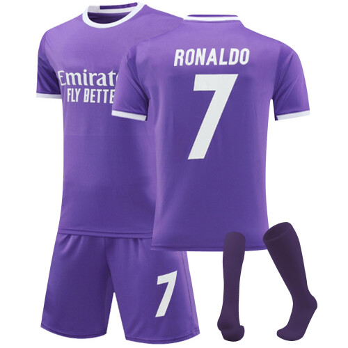 (26) 17/18 Real Madrid Away #7 RONALDO Retro Football Kit Set and Socks ...