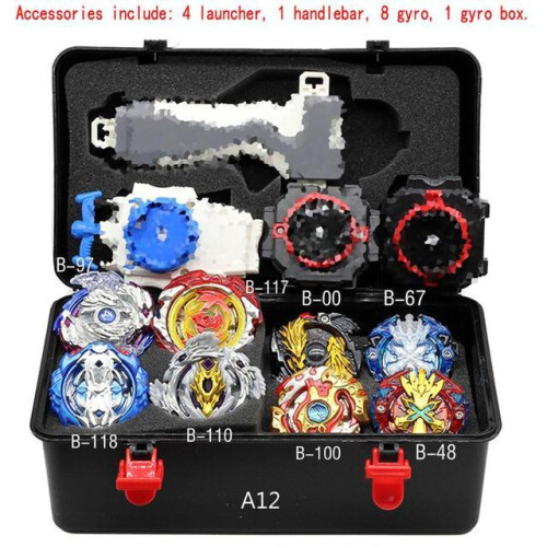 (A12) Beyblade Storage Bag Set Toupie Beyblade Metal Gyro Grip Launcher ...