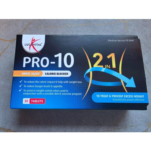 Lucovital Pro-10 Fat Binder with Omtec 50 & Omtec XS - Carb & Fat ...