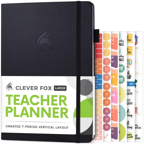 Clever Fox Teacher Planner - School Year Planner with Calendars ...