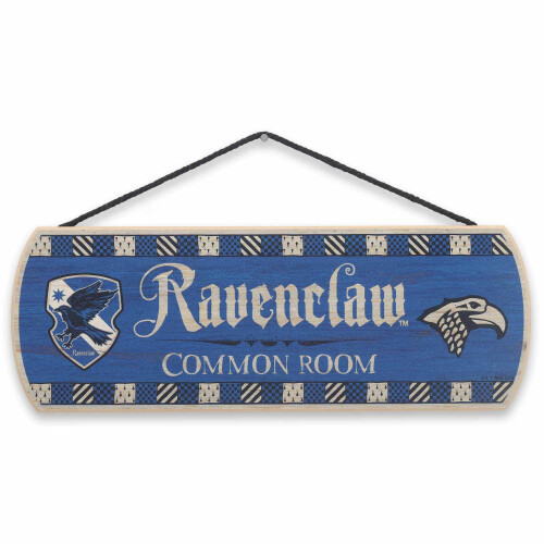 Open Road Brands Harry Potter Ravenclaw Common Room Hanging Wood Wall Decor Fun Ravenclaw Sign ...