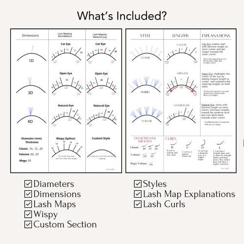 Bellemory Beginner Map Chart Lash Sponges for Practice Eye Shape Sponge ...