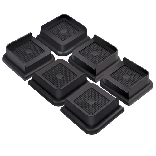 Sunifier Bed Risers 1 inch Heavy Duty 6 Pack L Shape Furniture Risers 1 ...