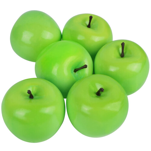 Cllayees Fake Fruit Artificial Apples Set of 12 Decorative Fruit ...