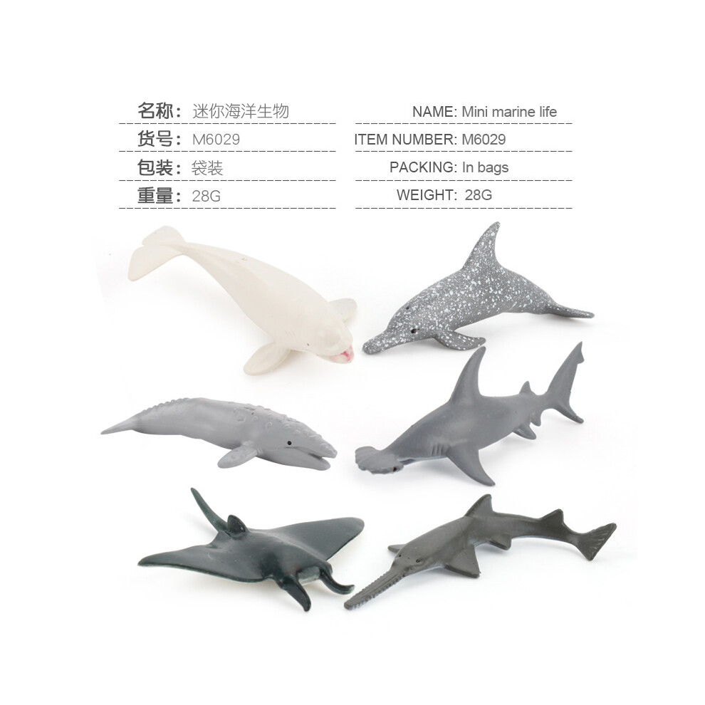 Lebensechte Delfin, Teufelsrochen, Beluga-Wal und Hai Figuren aus PVC ...