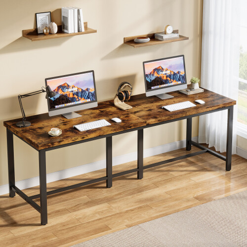 Tribesigns 200cm Double Computer Desk, Extra Long 2 Person Desk on OnBuy