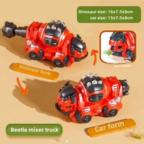 Crash Dinosaur Transform Toy Car Crash Transform Inertia Car Child Boy ...