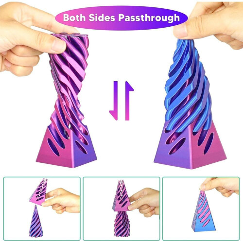 (green, 11*5.4*5.4cm) Impossible Pyramid Passthrough Sculpture, 3D ...