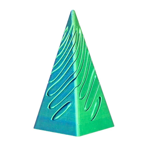 (green, 11*5.4*5.4cm) Impossible Pyramid Passthrough Sculpture, 3D ...