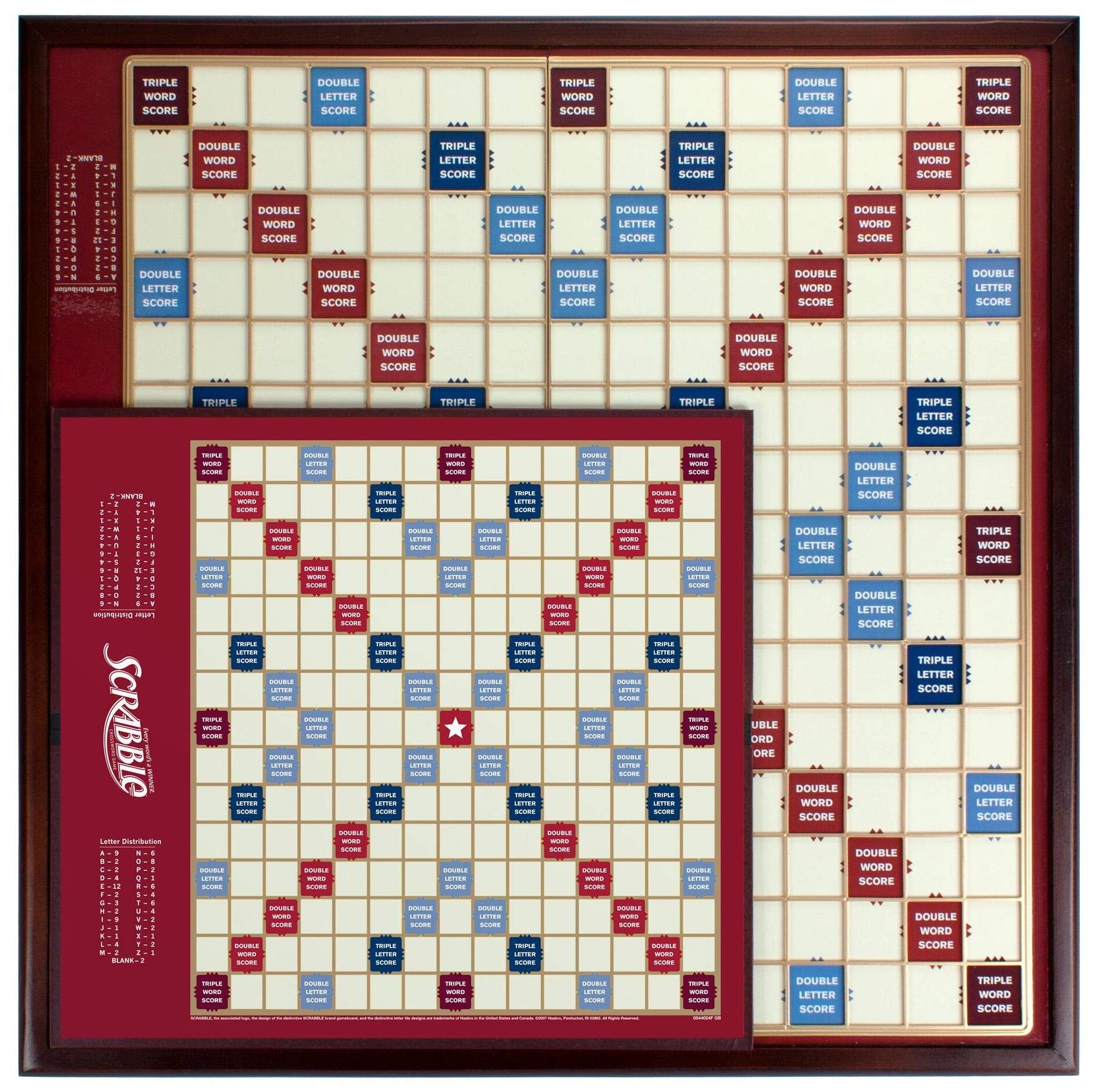 WS21010: Scrabble Giant Deluxe Edition with Rotating Wooden Board, 50% ...