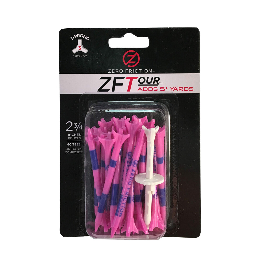 Tees de golf Zero Friction Tour de 3 puntas (paquete de 40, 2-3/4 ...
