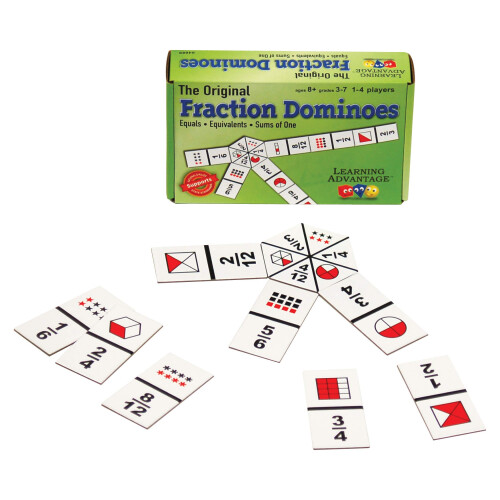 LEARNING ADVANTAGE The Original Fraction Dominoes - 49 Dominoes - Math ...