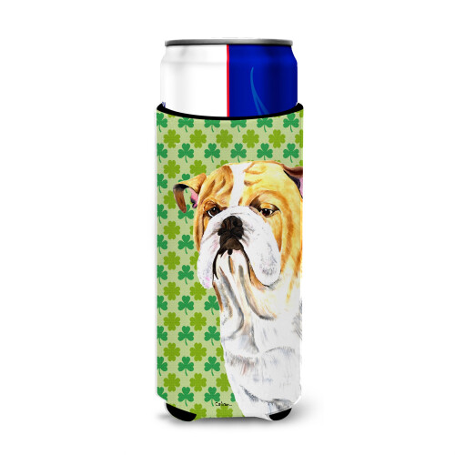 Isolateurs pour boissons ultra-l gers, motif bouledogue anglais, tr fle de la Saint-Patrick ...