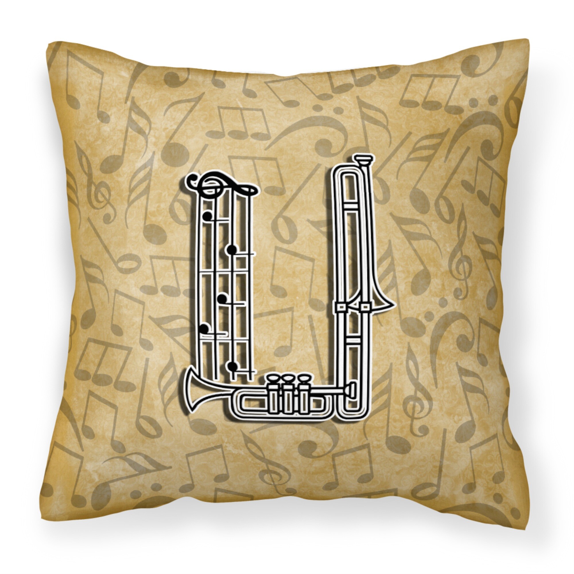 ""Coj n decorativo grande multicolor con la letra U del alfabeto de instrumentos musicales de ...