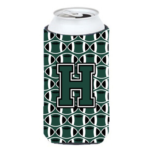 Isolant pour boissons, motif football vert et blanc, lettre H, pour ...
