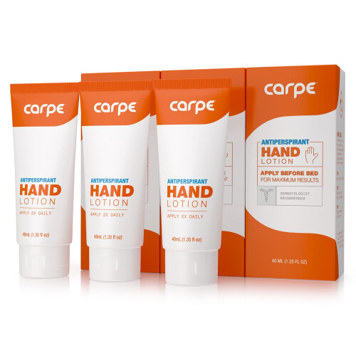carpe Antiperspirant Hand Lotion Pack of 3 A dermatologist-recommended ...