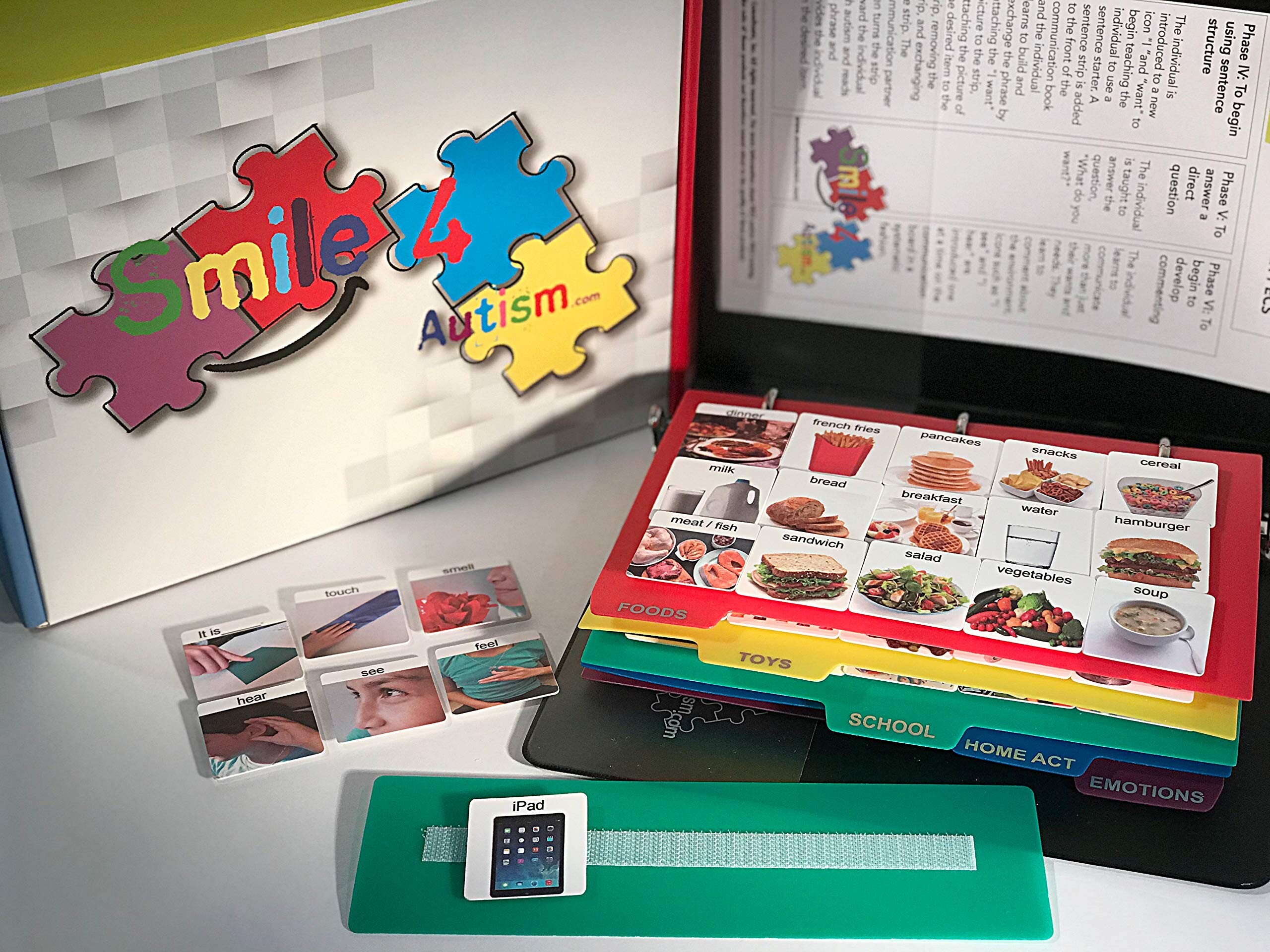 Smile4autism Visual Communication Book 162 ASD Plastic Photo Cards ...