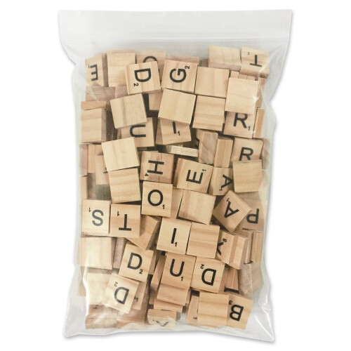 200 letras de Scrabble - 2 juegos completos 200 piezas en 1 paquete ...