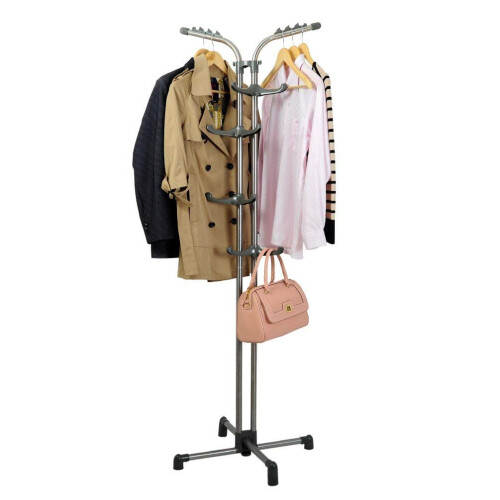 BAOYOUNI Coats Racks Heavy Duty Standing Clothes Tree Metal Garment ...