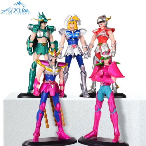 (19 cm W) Saint Seiya Figure Phoenix Ikki Hyoga Seiya Shiryu Standing ...