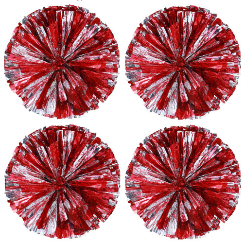 Hlonon 4 Pack cheerleader Pom Poms Sports Dance cheer Plastic Pom Poms ...
