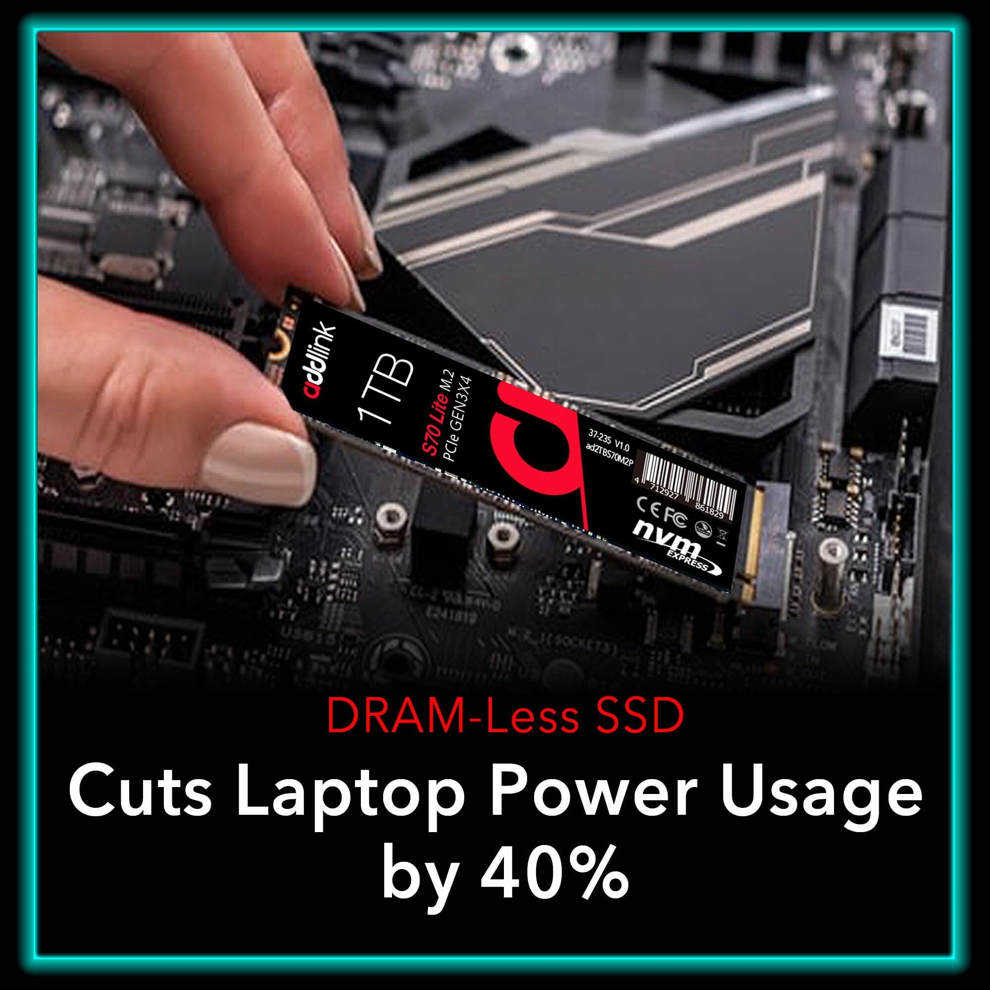 Addlink S70 Lite 1 Tt Ultra Durability Gaming SSD Maksiminopeus 3200 Mt ...