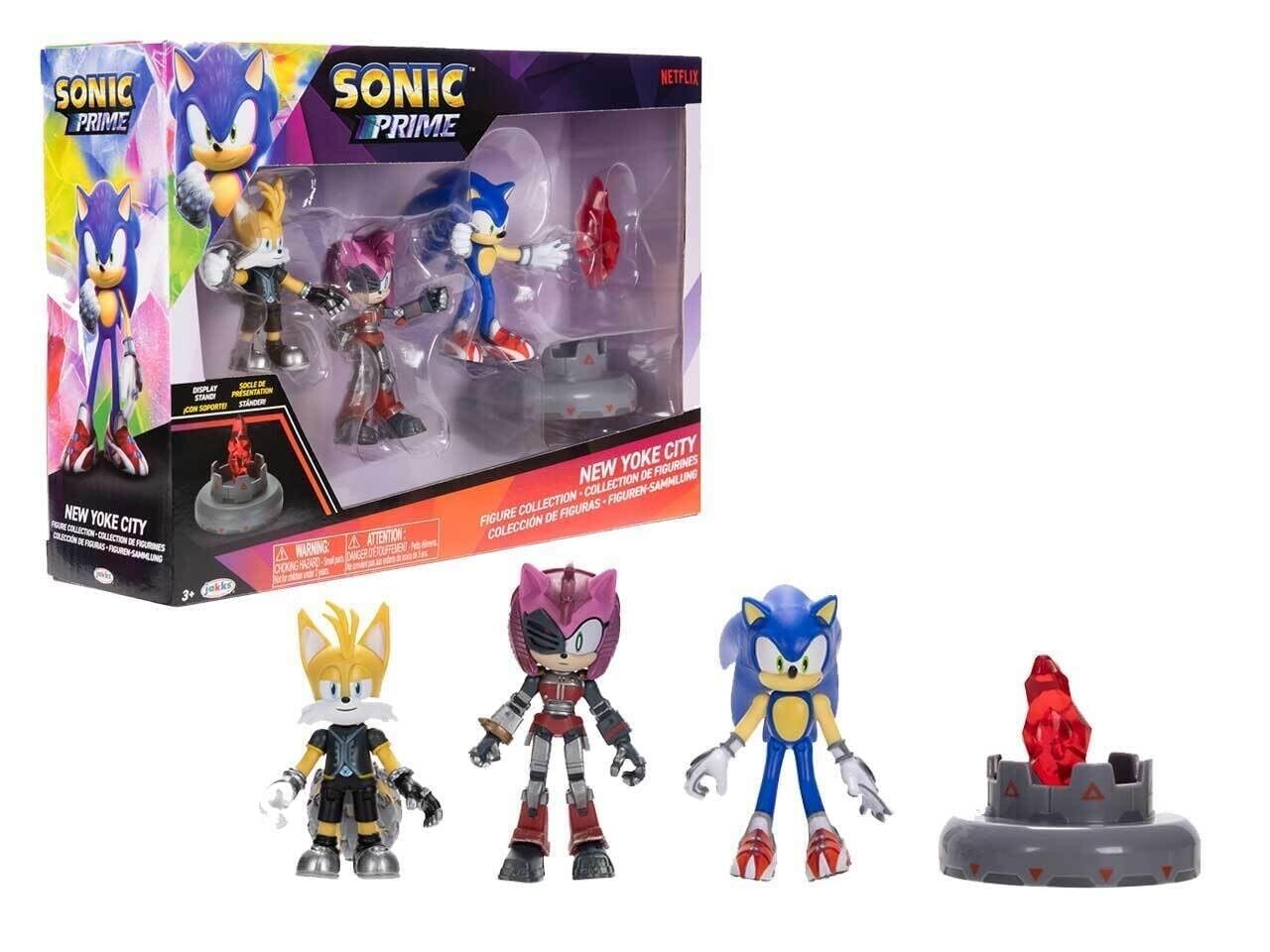 Pack de figurines Sonic Prime 2.5 avec Sonic Tails Nine et The Prism ...