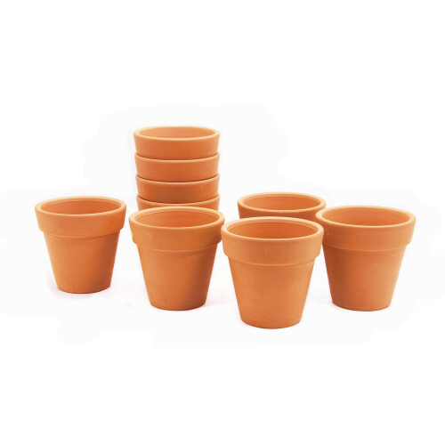 pachet de aur de 10 vase de teracota 3 inci terasa ghivece vase de lut ...