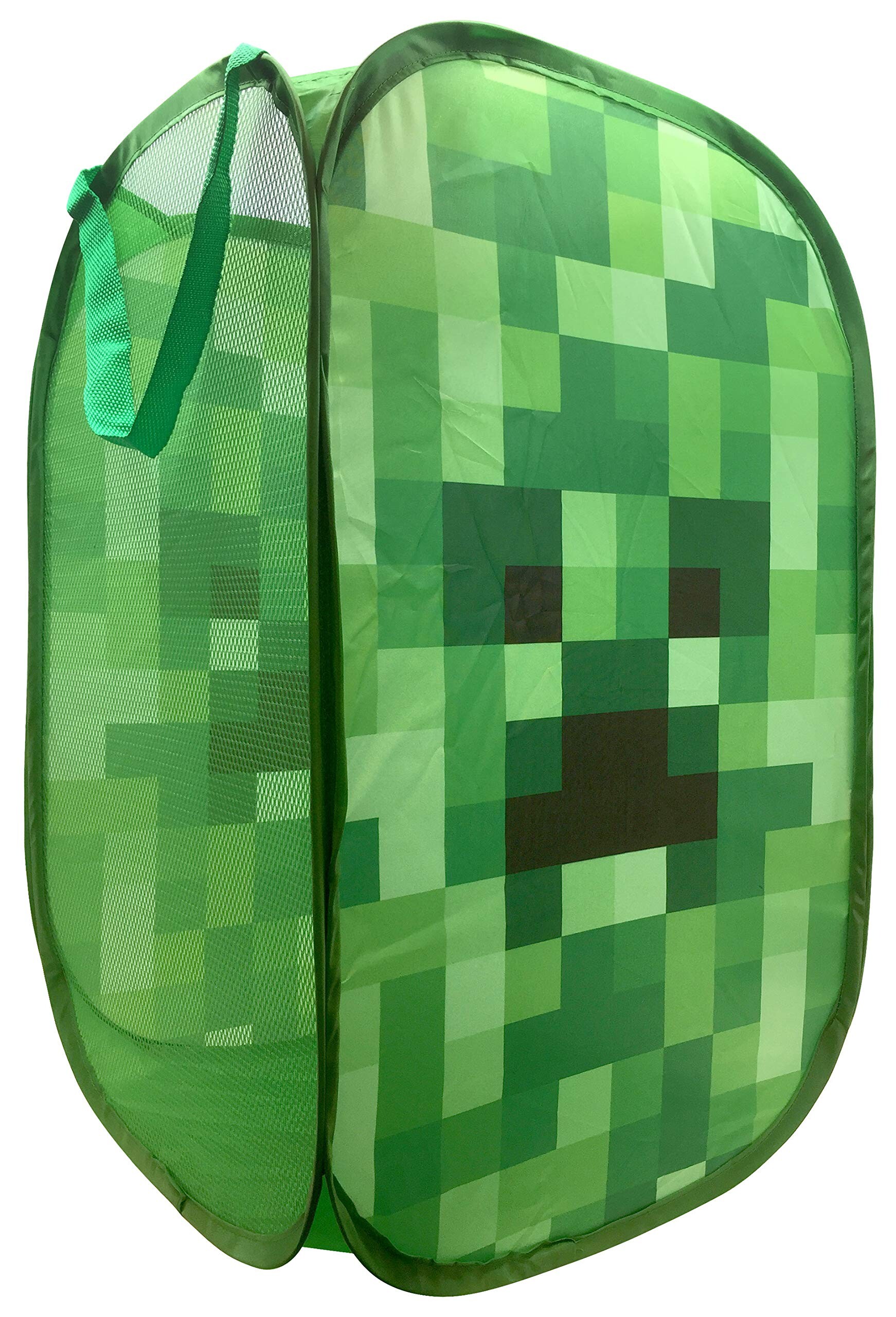 Minecraft creeper Pop Up Hamper - Mesh Laundry BasketBag with Durable ...