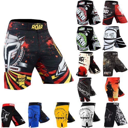 ROAR MMA Fight Shorts UFc grappling Muay Thai BJJ Training Jiu Jitsu No ...