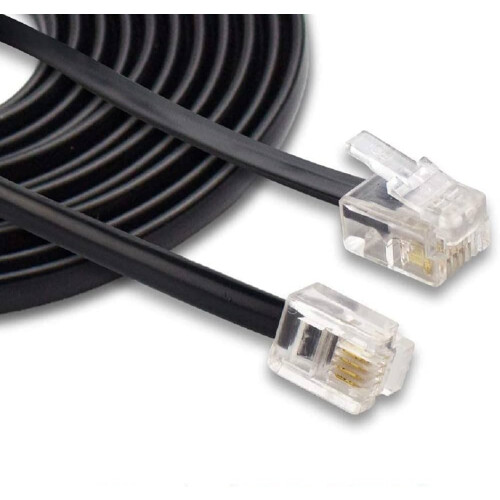 (5m) RJ11 to RJ11 Cable ADSL BT SKY Broadband Modem Internet DSL Land ...
