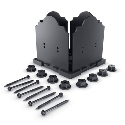 Kit de base para postes Laredo Sunset de 8 x 8 pulgadas, color negro ...