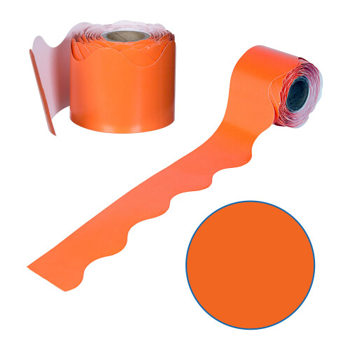Carson Dellosa 36 Ft Scalloped Orange Bulletin Board Borders Classroom ...