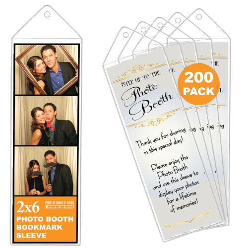 Photo Booth Nook | 2x6 Clear Bookmark Sleeves (200 Count) | Plastic ...