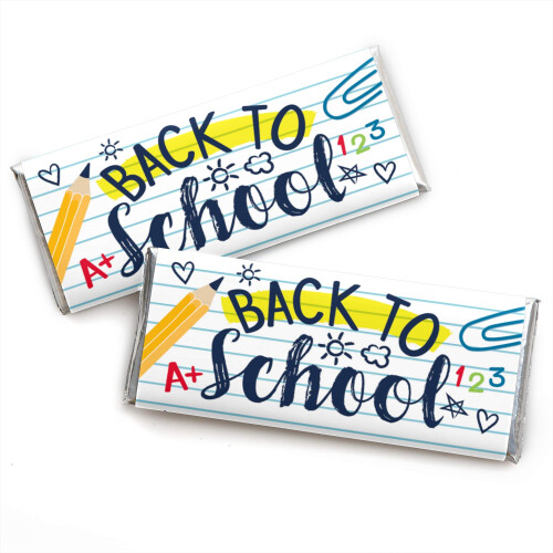 Big Dot of Happiness Back to School - Candy Bar Wrapper First Day of ...