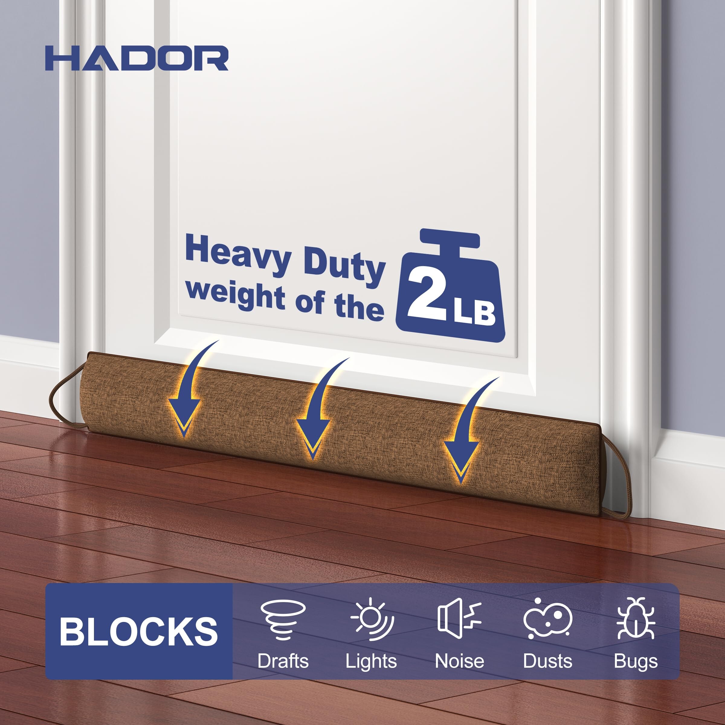 Hador Door Draft Stopper 30 pouces ponderes sous la porte Snake ...