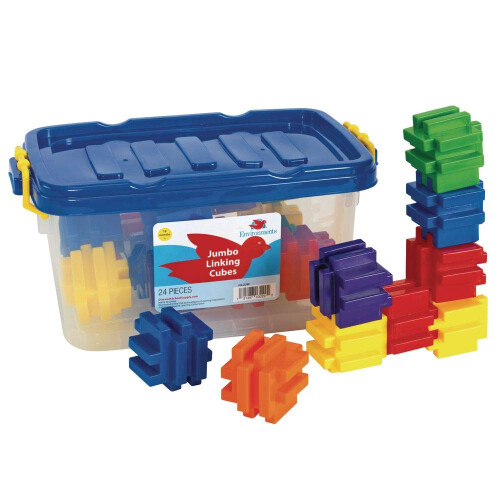 Environments 2 inch Jumbo Linking Cubes 24 Pieces Building Bricks ...