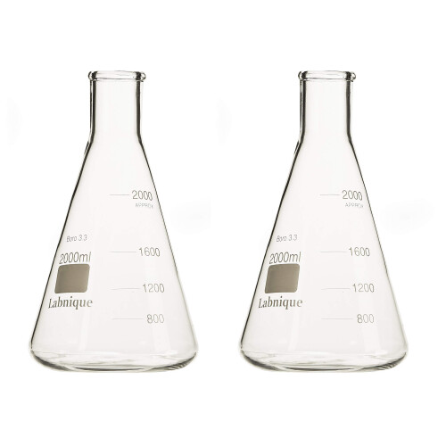 Labnique Borosilicate 3.3 Glass Conical Flask Erlenmeyer Flask med smal ...