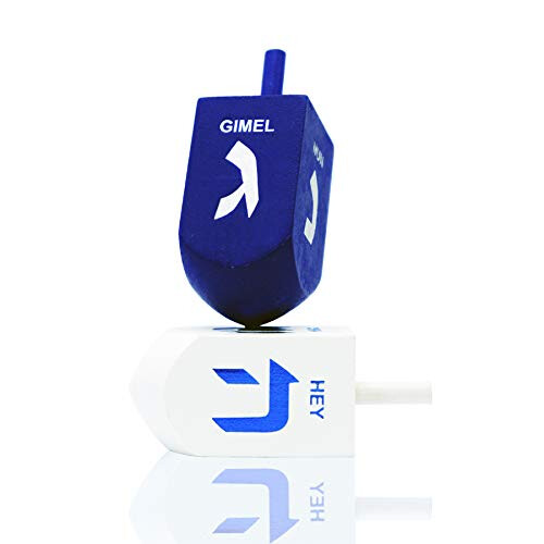 A Dreidel Company Hanukkah kzzel festett, extra nagy kk-fehr fa ...