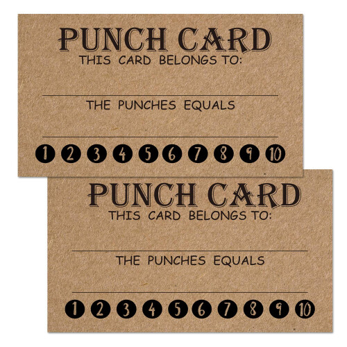 50 Rewards Punch Cards-Incentive Cards For Kids Students Teachers Small ...