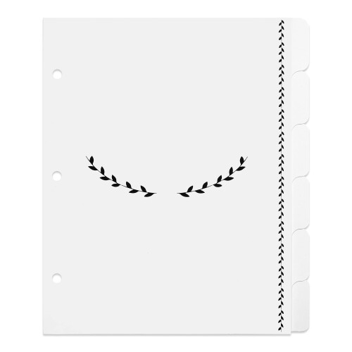 Jot & Mark Blank Recipe Binder Dividers with Tabs | Six Customizable ...