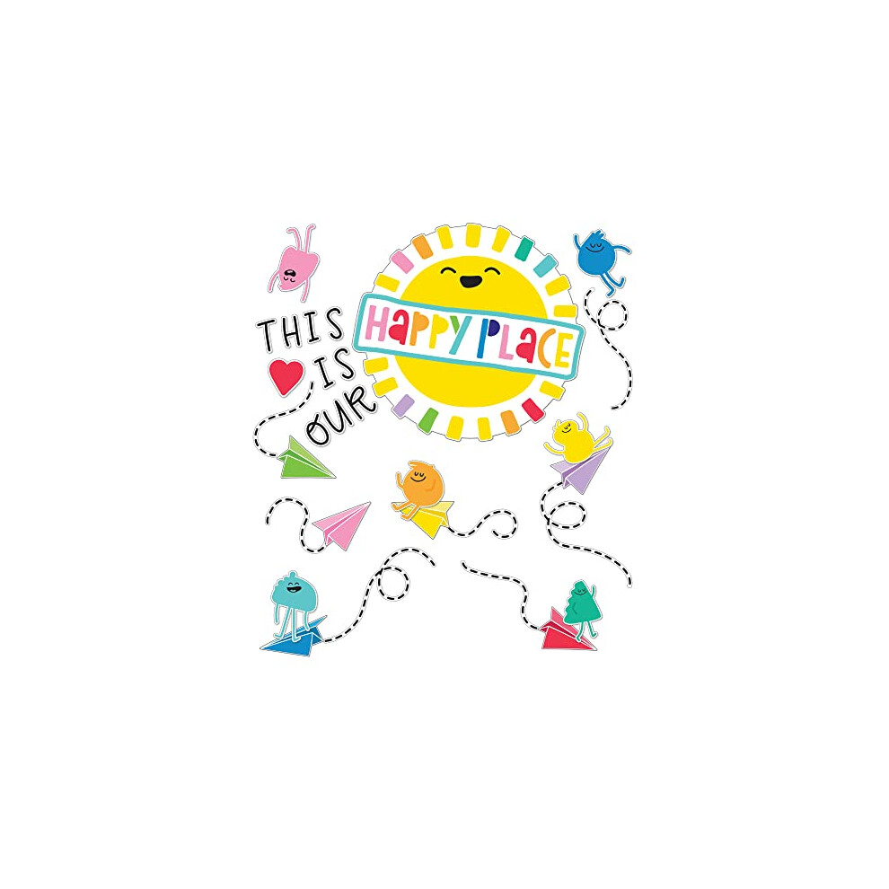 Carson Dellosa This is Our Happy Place Bulletin Board Set Rainbow ...