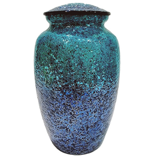Mosaic Glass Cremation Urn - Hand Made Funeral Urn for Human Ashes ...