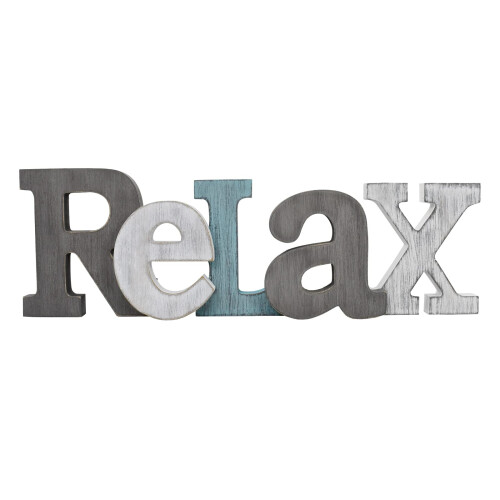 Rustic Wood Relax Sign Decorative Cutout Word Sign Wall Decor ...