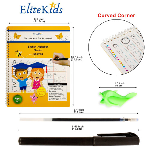 Teacher Designed Large Magic Practice Copybook for Kids. Groove Letter ...