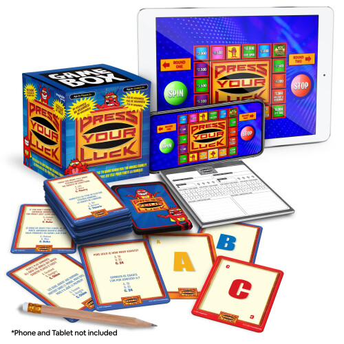 PRESS YOUR LUCK Game Box Full of Trivia Tactics Choices & Chances Play ...