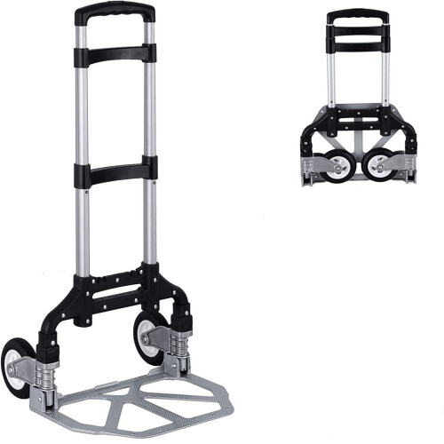 Opvouwbare handkar, aluminium opvouwbare handkar, bagagekar, max. 175 ...