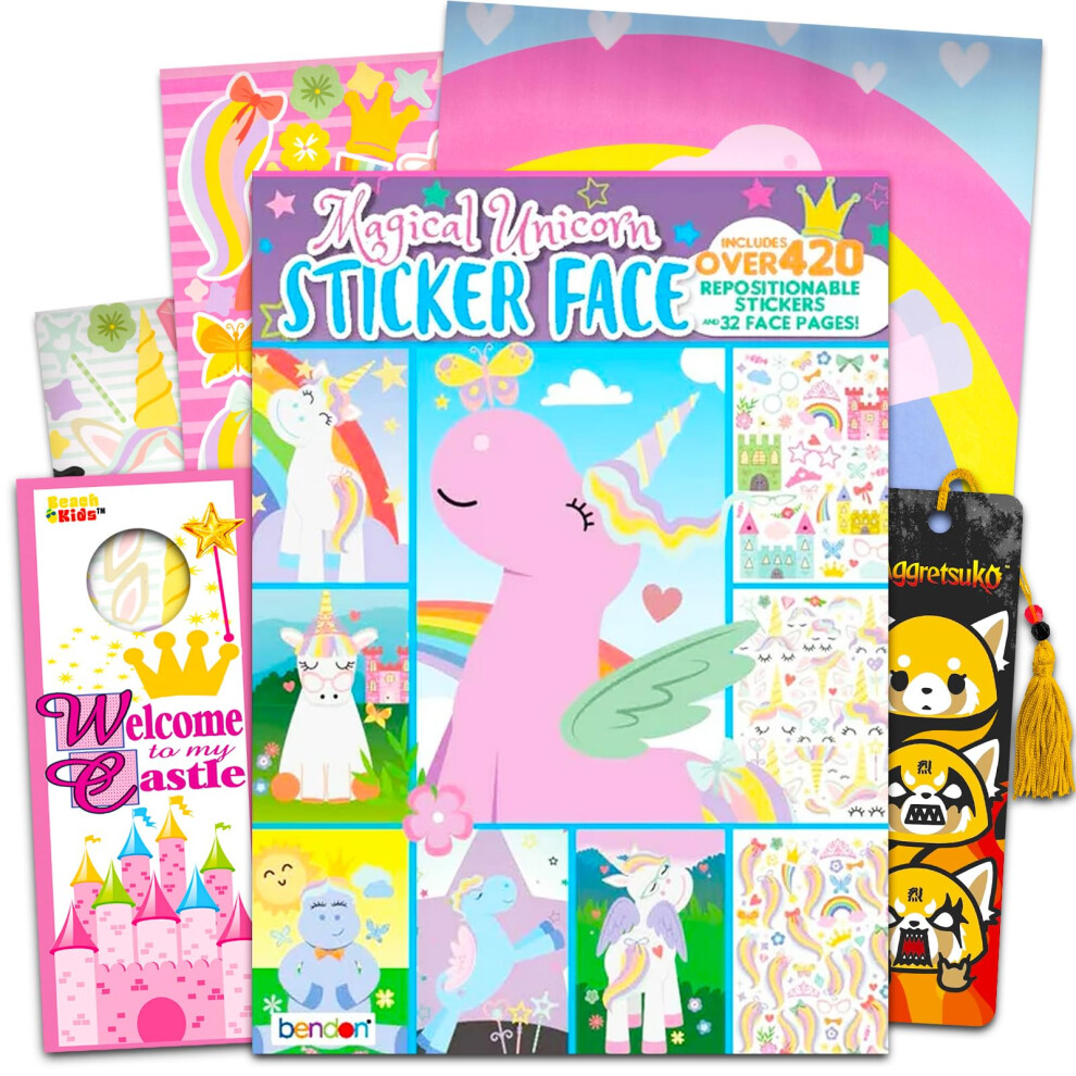 Make a Face Unicorn Sticker Books for Girls Kids Toddlers - Bundle with ...