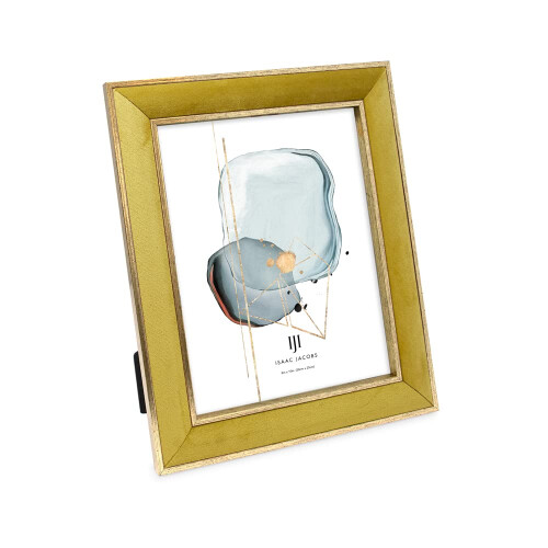 Isaac Jacobs 8x10 Mustard Velvet Picture Frame with Metallic Gold ...