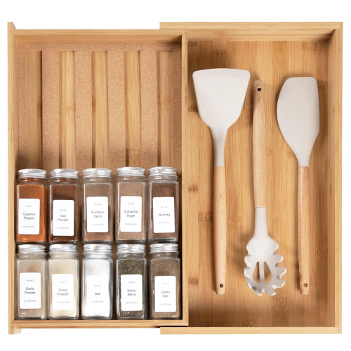 Organizator sertar pentru condimente KitchenEdge cu depozitare ...
